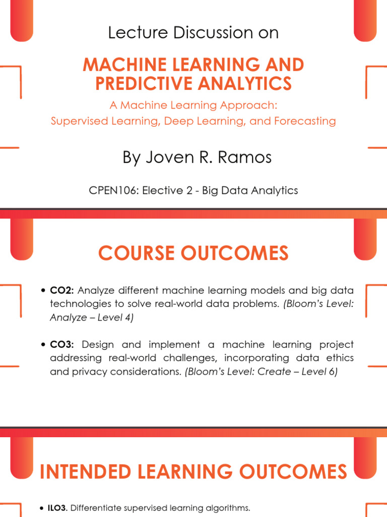 CPEN106 Machine Learning and Predictive Analytics | PDF | Machine Learning | Forecasting