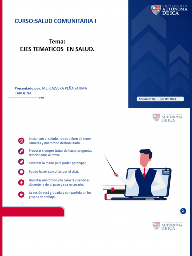 EJES TEMATICOS EN SALUD SESIÒN 02-comprimido (1) (1) | PDF | Enfermedades cardiovasculares ...