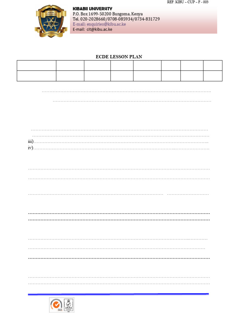 ECDE LESSON PLAN | PDF | Intelligence | Human Communication
