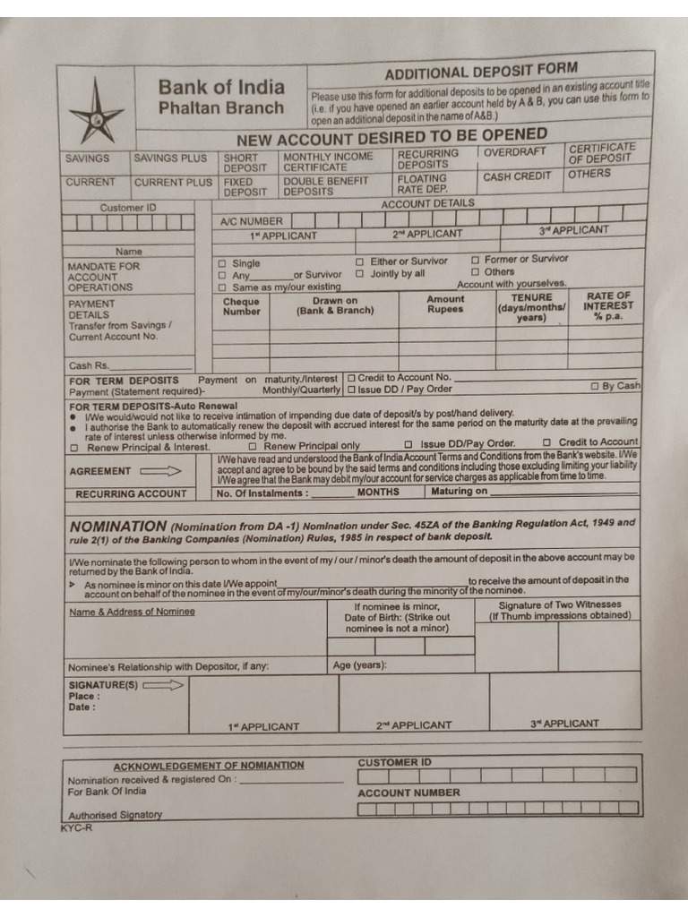 All Bank Forms and Slips | PDF