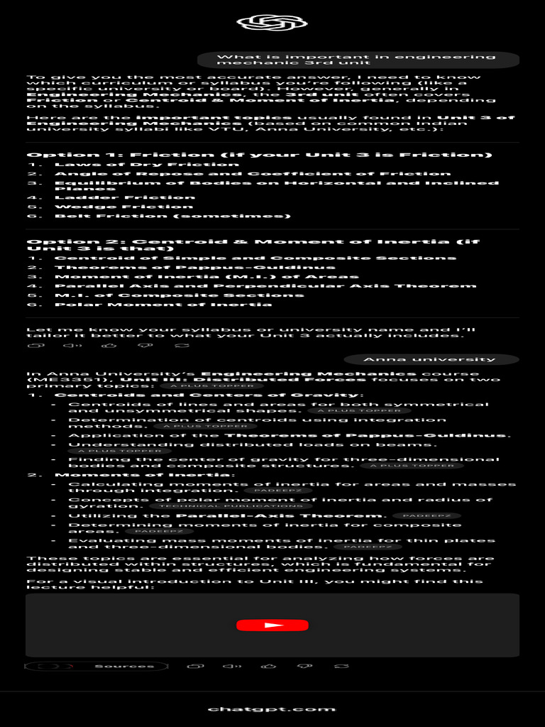 Engineering Mechanics Unit 3 | PDF