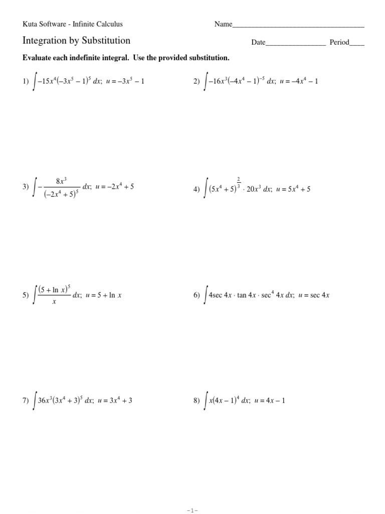 05 - Integration Substitution Power Rule | PDF | Mathematical Concepts ...