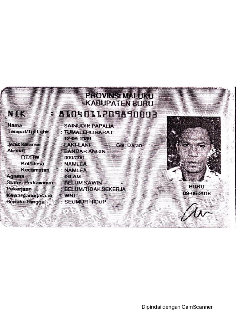 KTP Sainudin Papalia | PDF