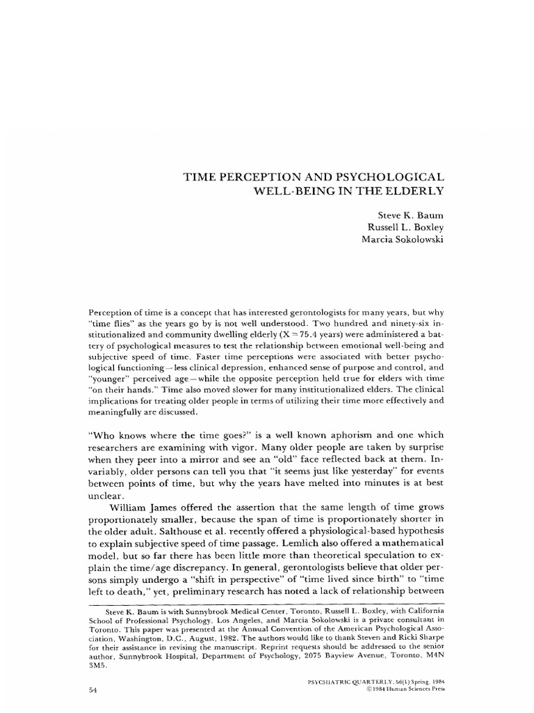 BF01324632 | PDF | Time Perception | Psychology