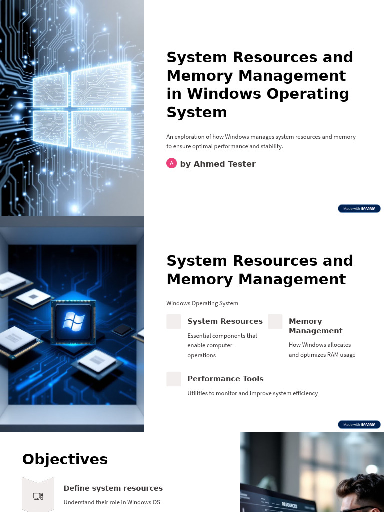 System Resources and Memory Management in Windows Operating System ...