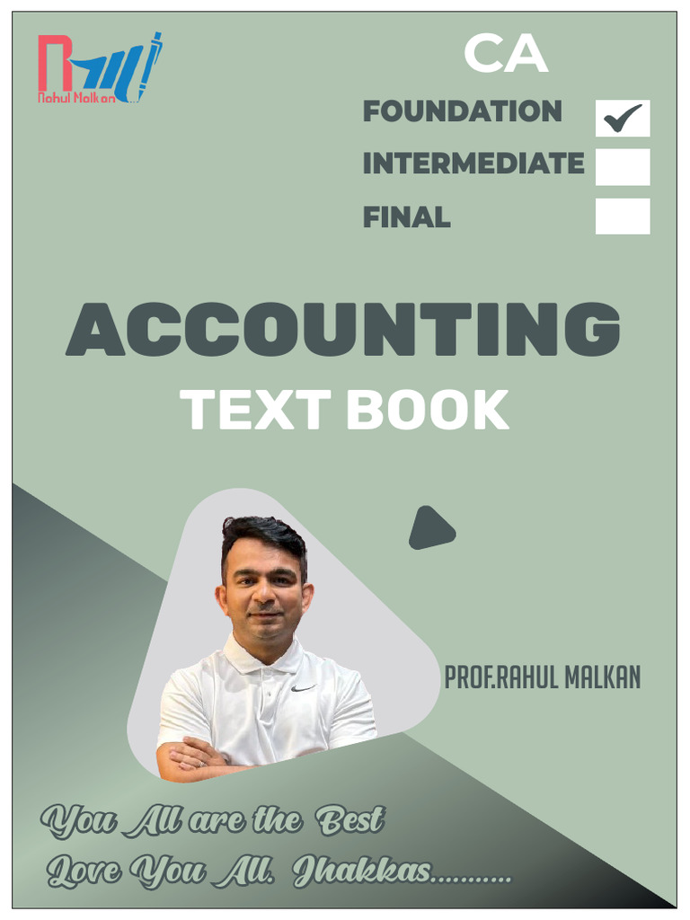 CA Foundation Accounting Textbook Guide | PDF | Expense | Historical Cost