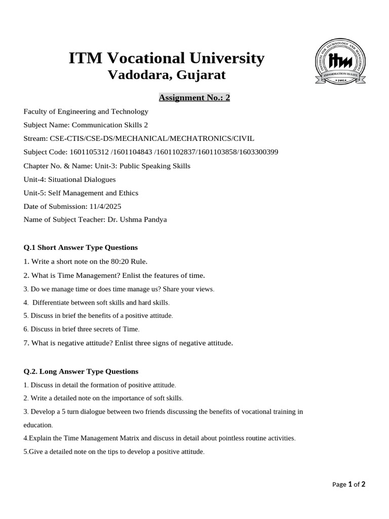 Assignment 2 - BTECH CS 2 | PDF