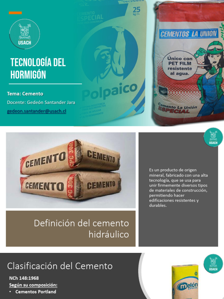 Tipos y Propiedades del Cemento | PDF | Cemento | Lima (Material)