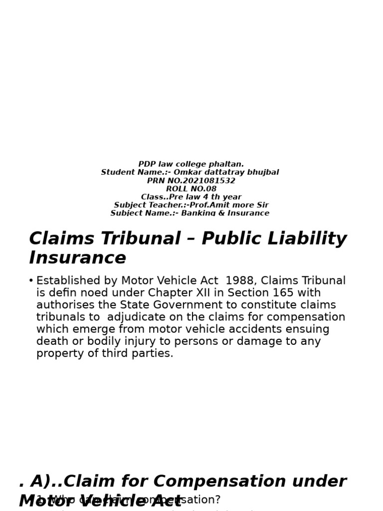 Presentation (1) Omkar | PDF | Insurance | Damages