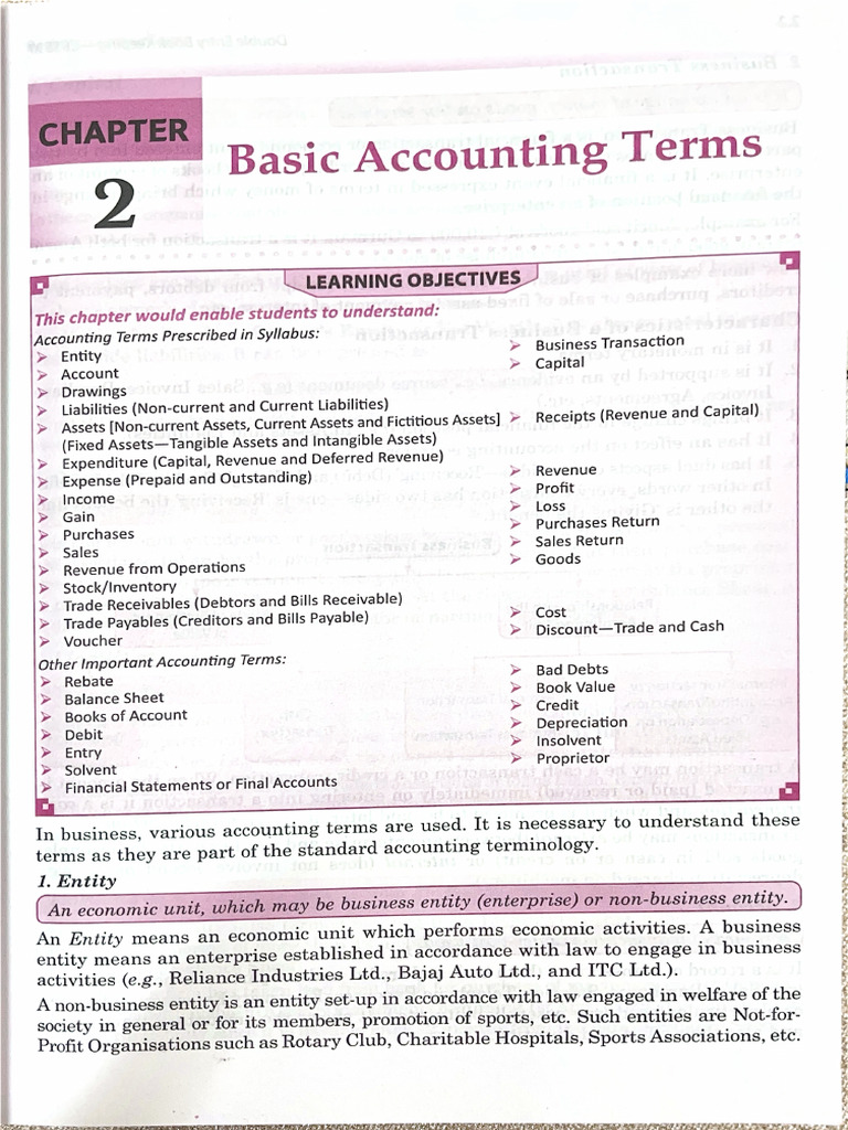 Basic Accounting Terms | PDF