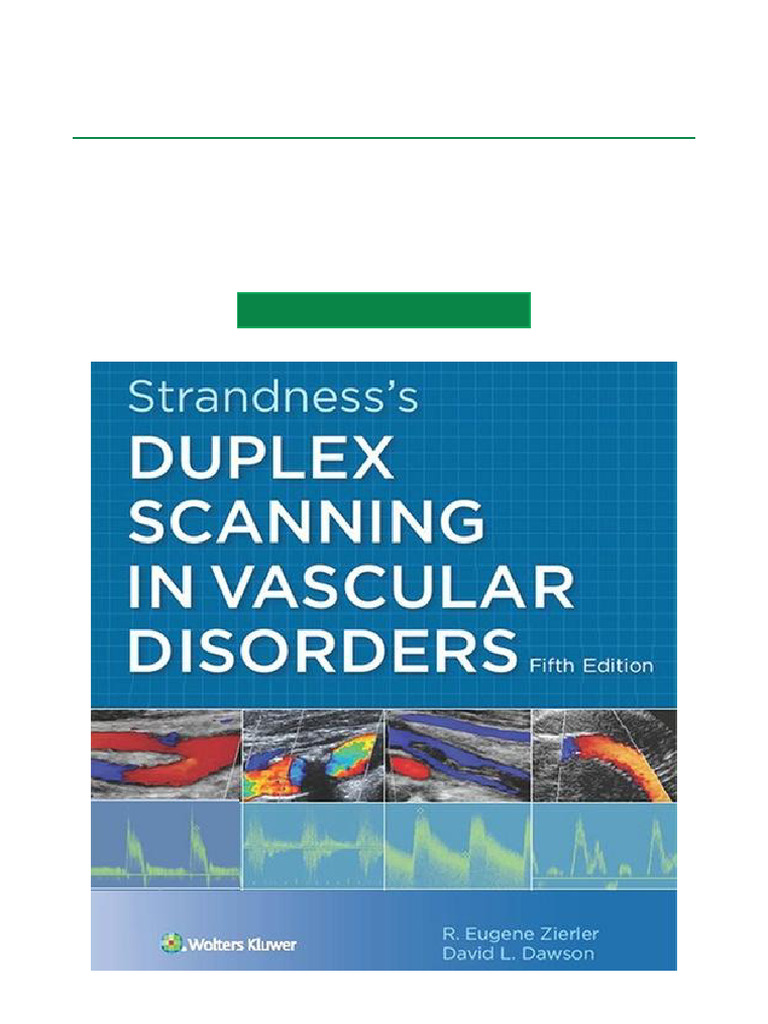 Strandness's Duplex Scanning in Vascular Disorders 5th Edition All ...