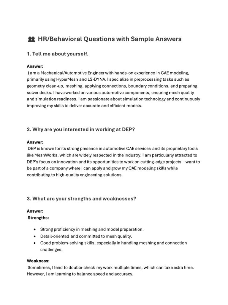 HR Common Questions | PDF