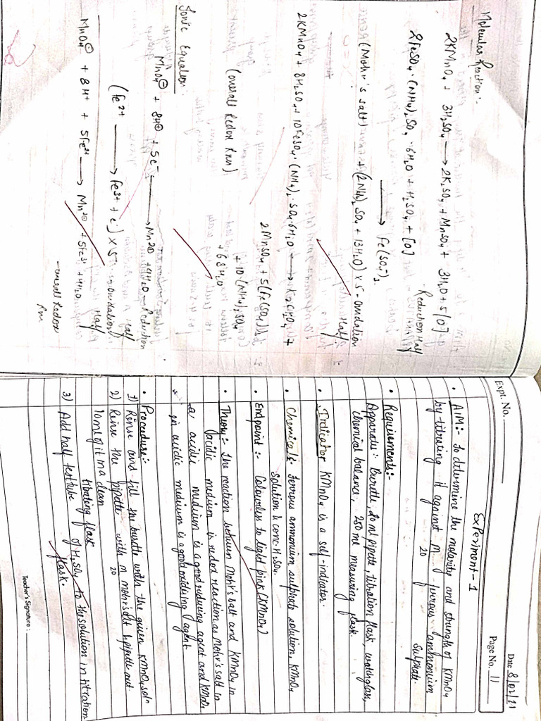 Chemistry Practical File | PDF