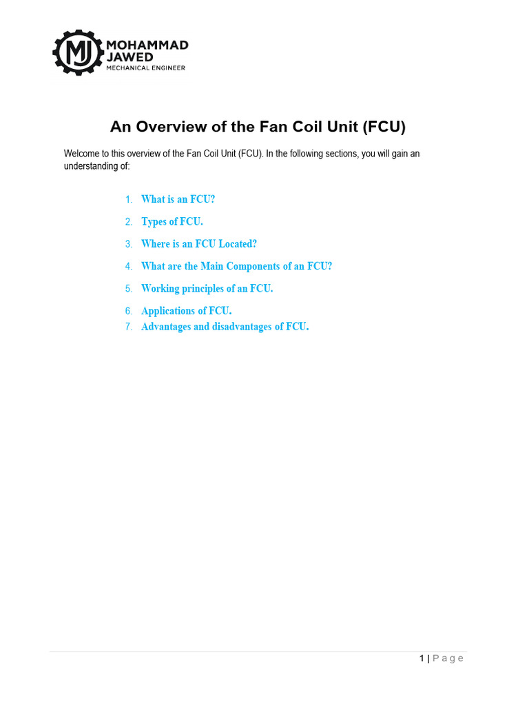 Understanding Fan Coil Units Fcus In Hvac Systems Pdf Air Conditioning Duct Flow