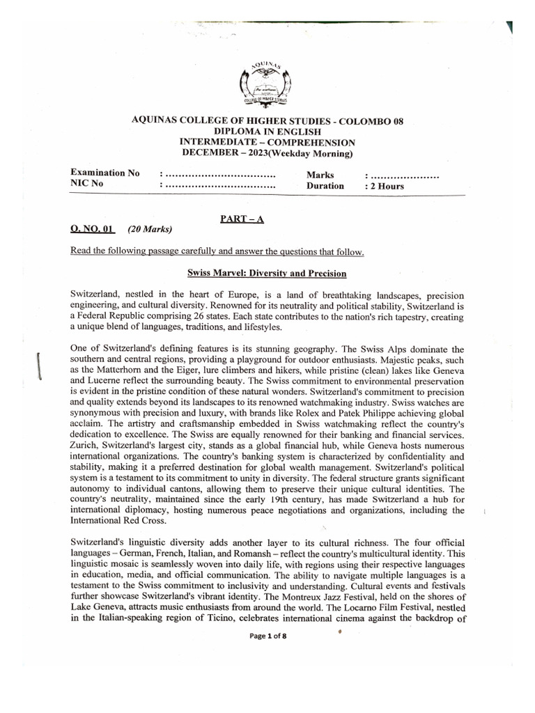 Comphrehension 2023 Dec | PDF