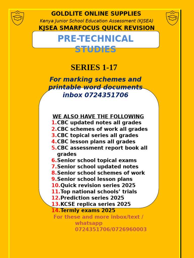Kjsea Pretech Studies Quick Revision Series 2025 | PDF | Computer ...