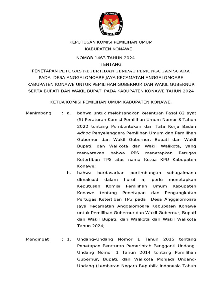 SK Pengangkatan Pam TPS | PDF