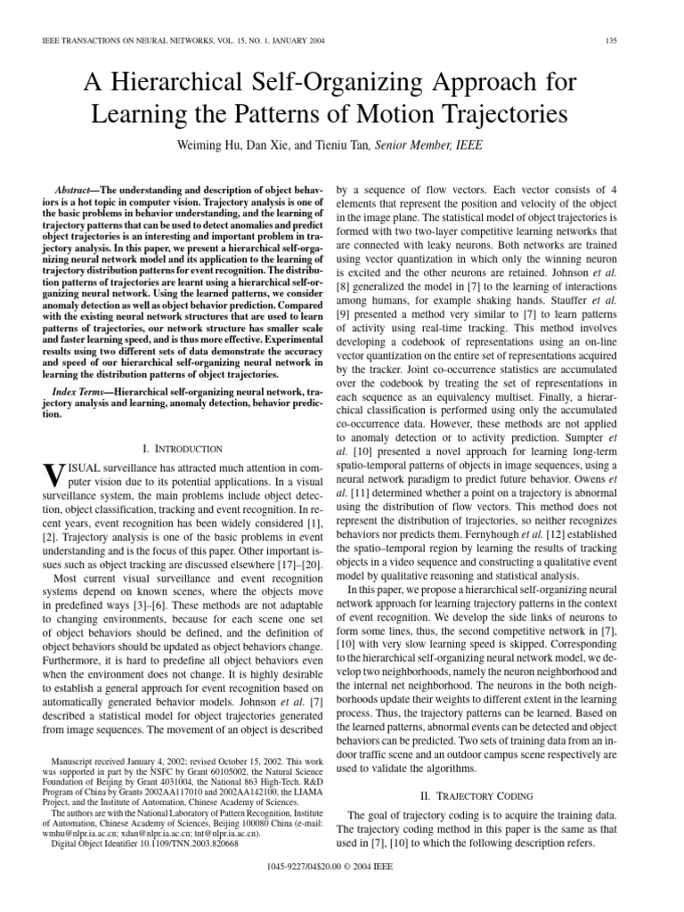 A Hierarchical Self-Organizing Approach For Learning The Patterns of ...