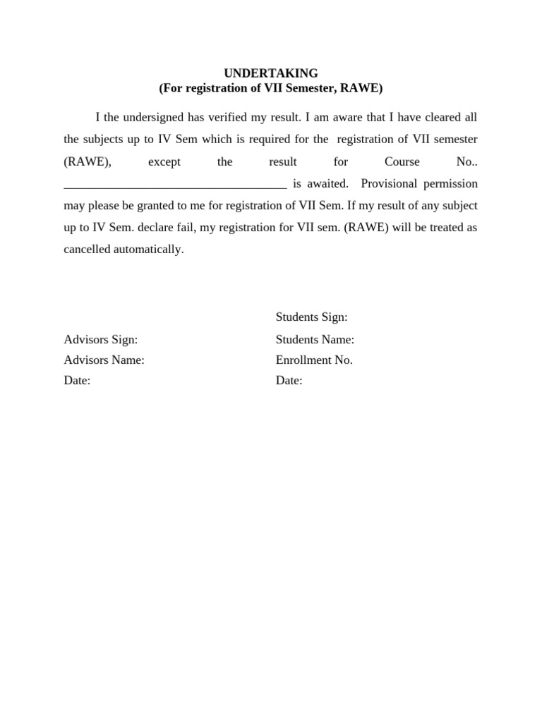 Undertaking VII Sem | PDF