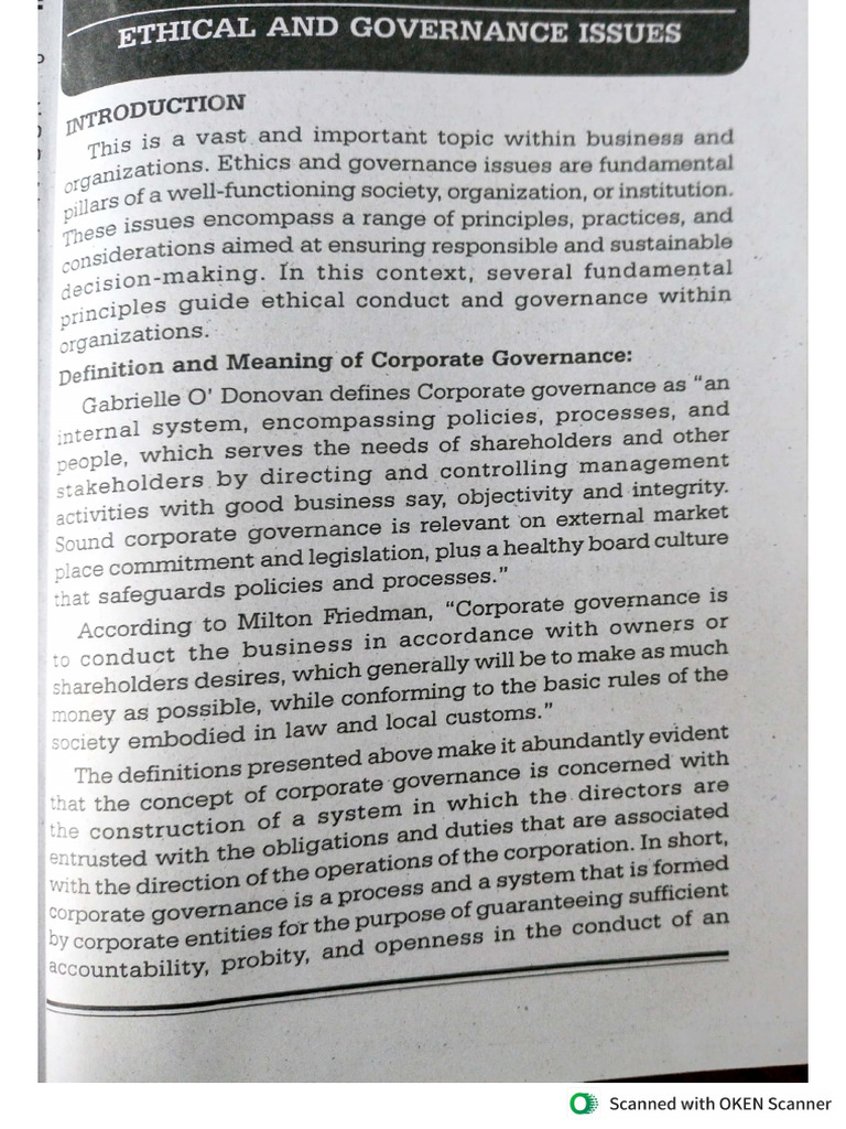 THEORY, Ethical Issues in Financial Management | PDF