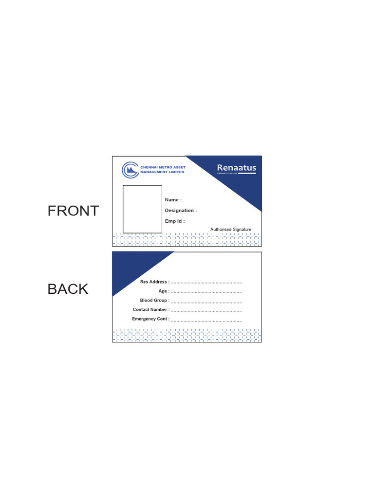 CMRL ID CARD - Received From Anil Sir | PDF