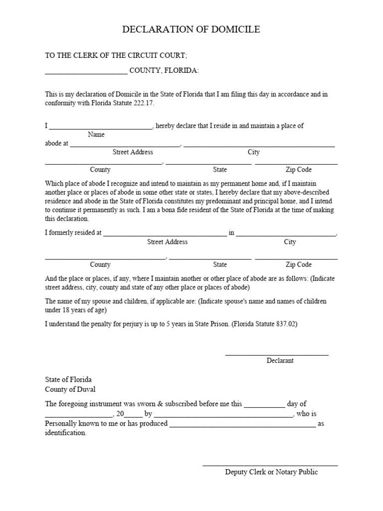 Declaration-Of-Domicile ADA Compliant | PDF | Social Institutions | Law ...