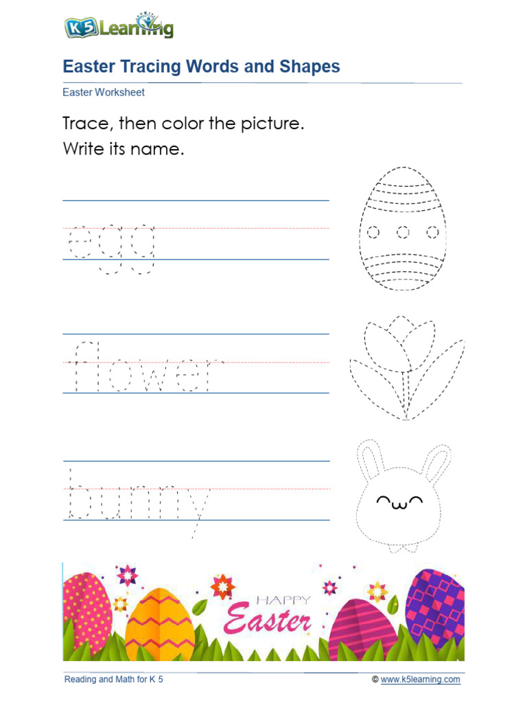 Easter Tracing Activities for Preschool | PDF
