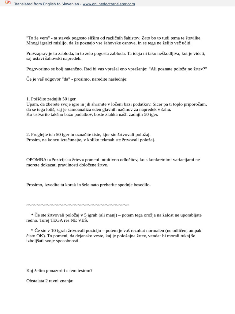 I Know It Already - En.sl | PDF
