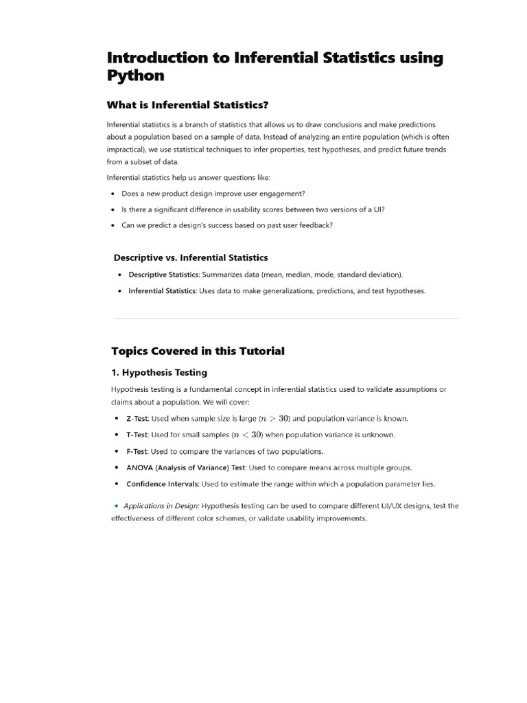 Inferential Statistics - v2 | PDF | Logistic Regression | P Value