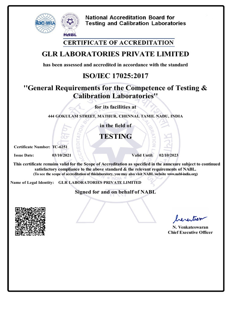 Certificate TC-6251 PDF | PDF