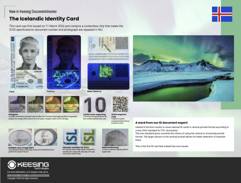 Iceland Card Infographic | PDF | Holography | Identity Document
