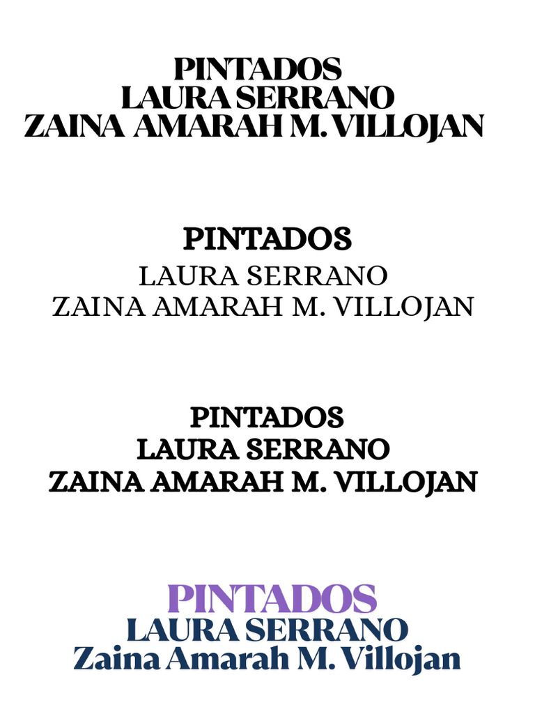 Pintados Laura Serrano Zaina Amarah M. Villojan | PDF