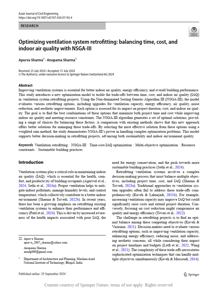 Optimizing Ventilation System Retrofitting Balanci | PDF | Green ...