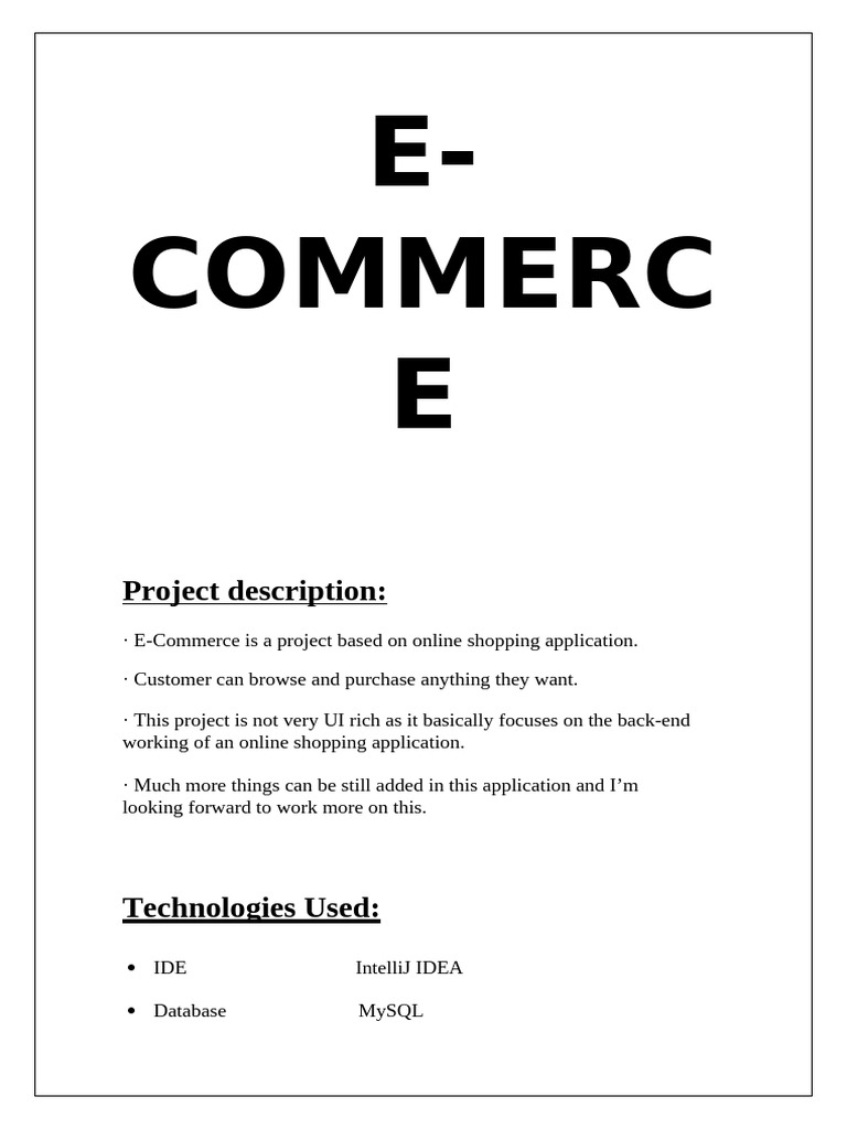 E Commerce | PDF