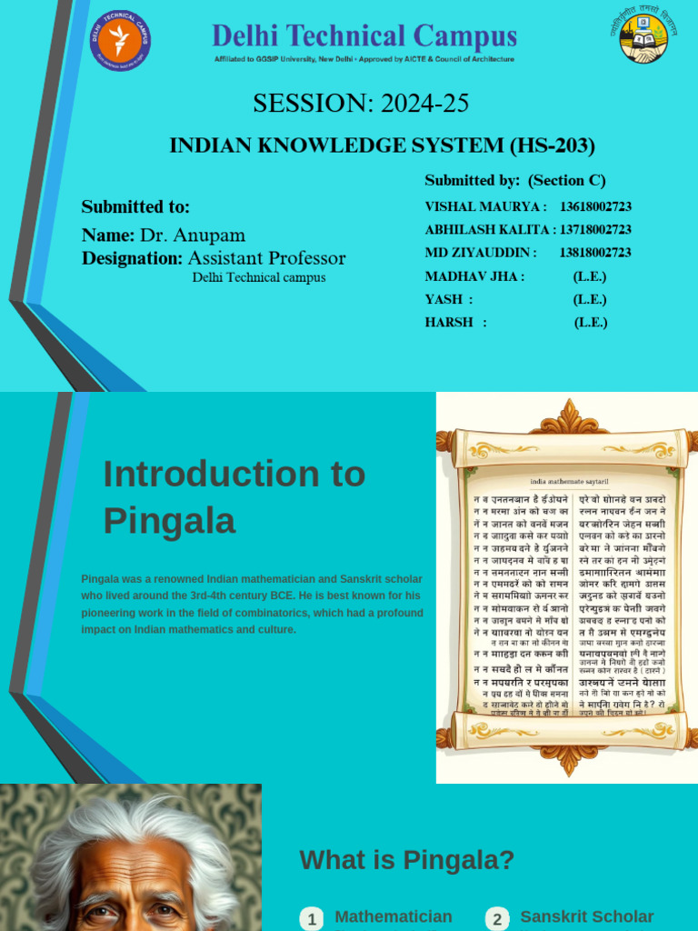 Introduction to Pingala (1).Pptx | PDF | Combinatorics | Mathematics