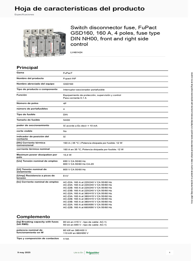 Schneider Electric Fupact-InF LV481424 | PDF | Residuos | Reciclaje
