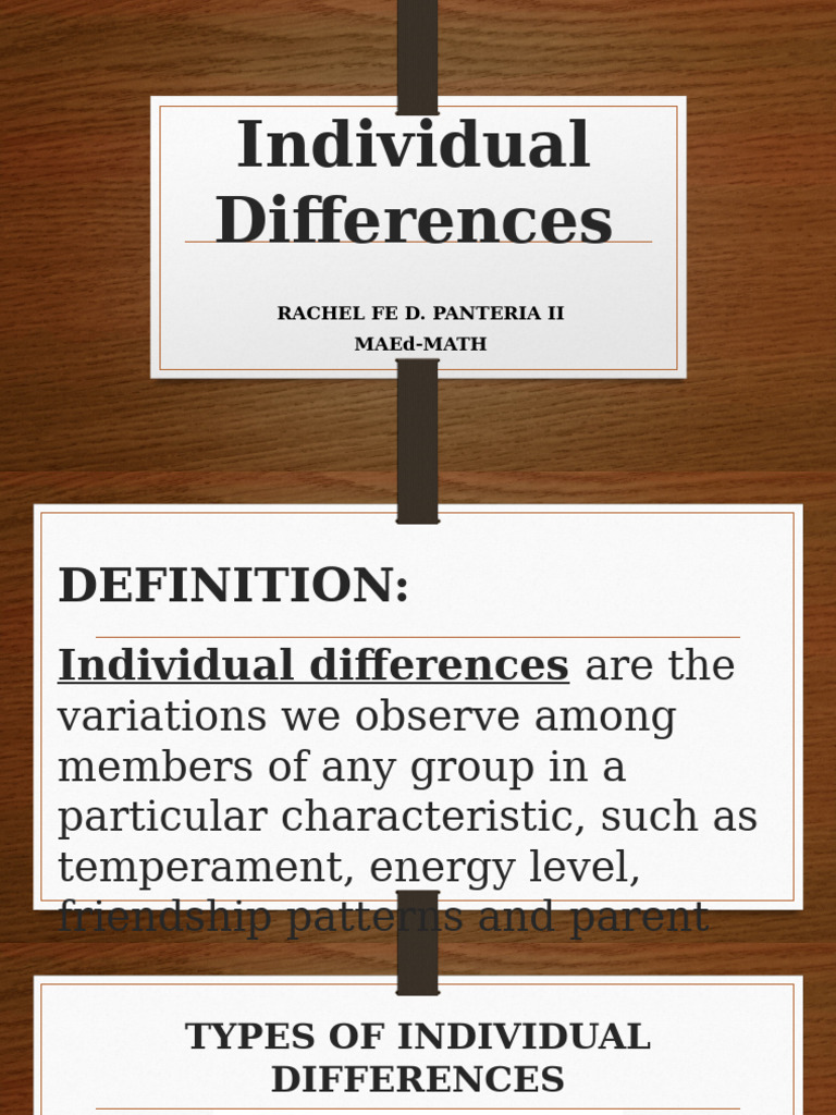 Individual Differences | PDF | Intelligence | Temperament