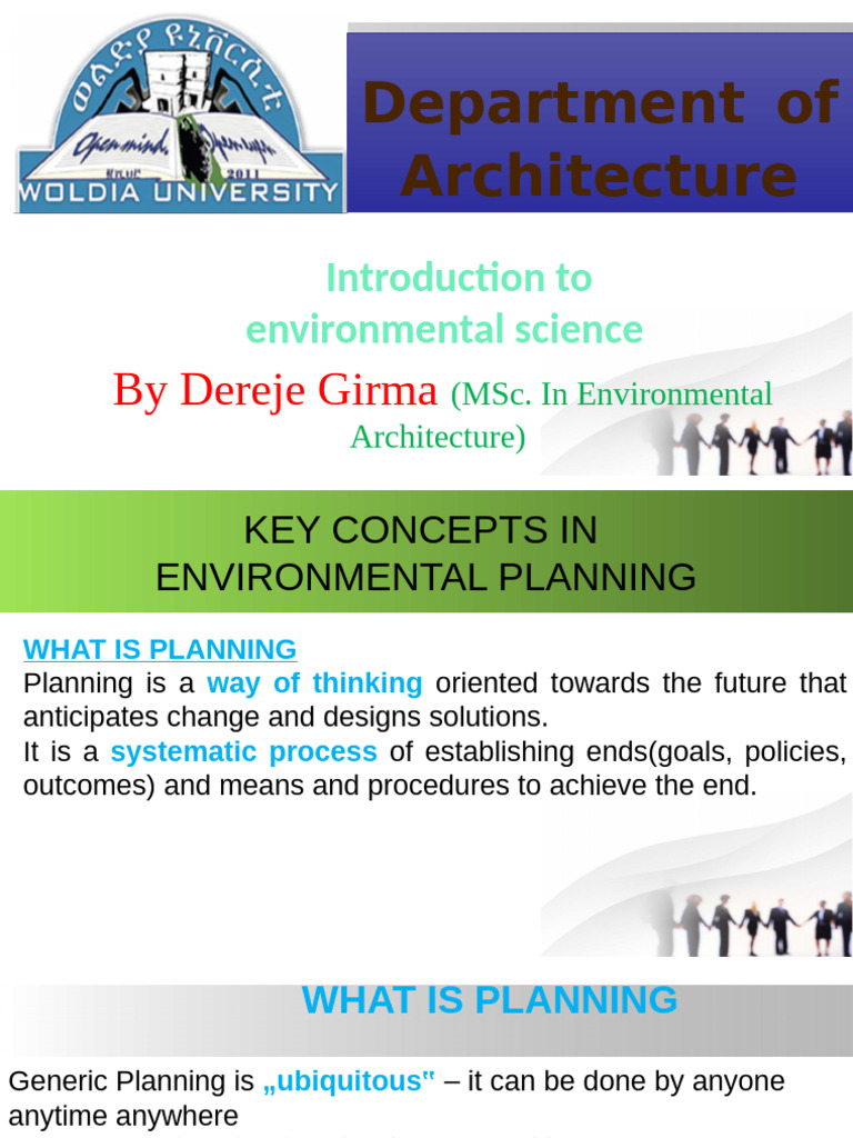 Lecture5 (Components of Environmental Planning) | PDF | Sustainability | Ecological Resilience