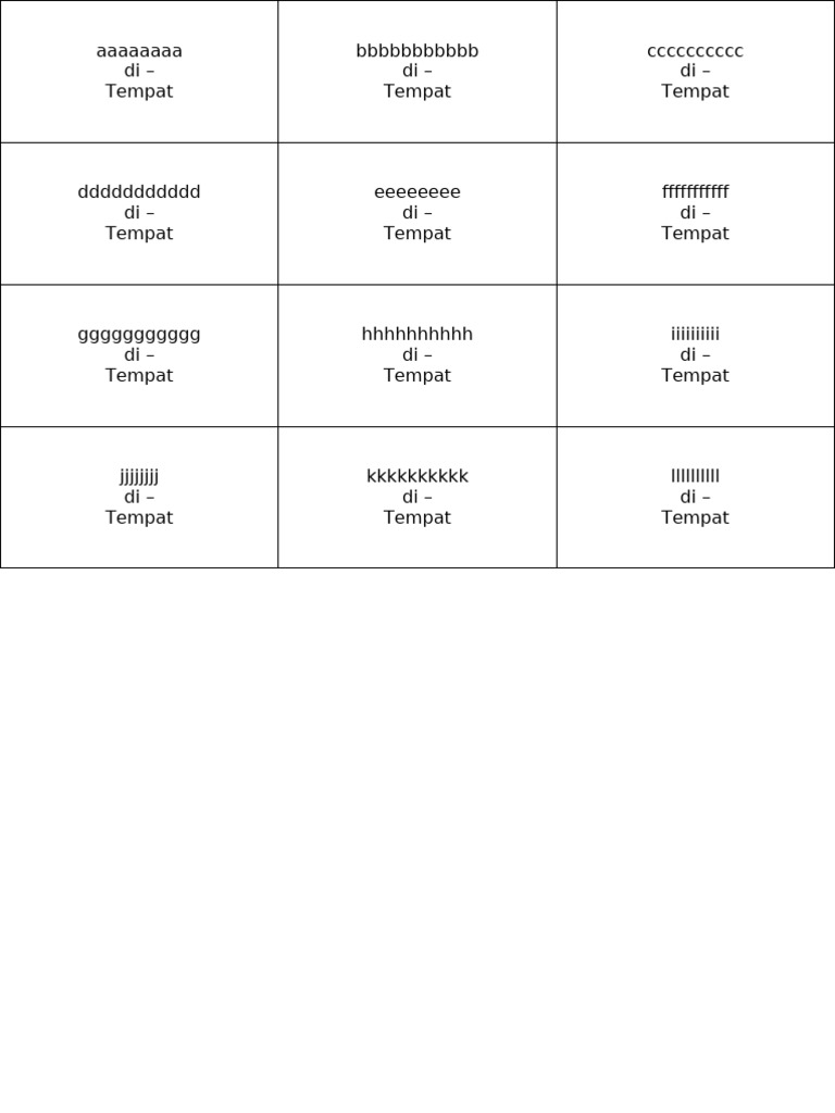 Format Cetak Nama | PDF