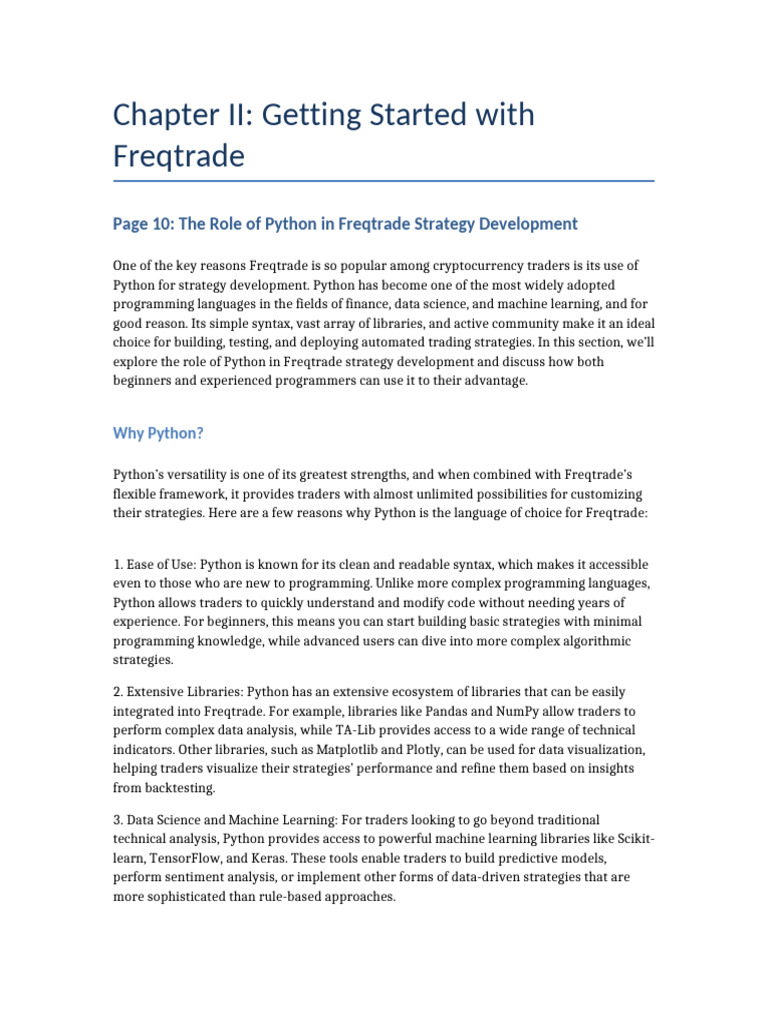 Freqtrade Chapter II Page 10 | PDF | Computer Programming | Python (Programming Language)