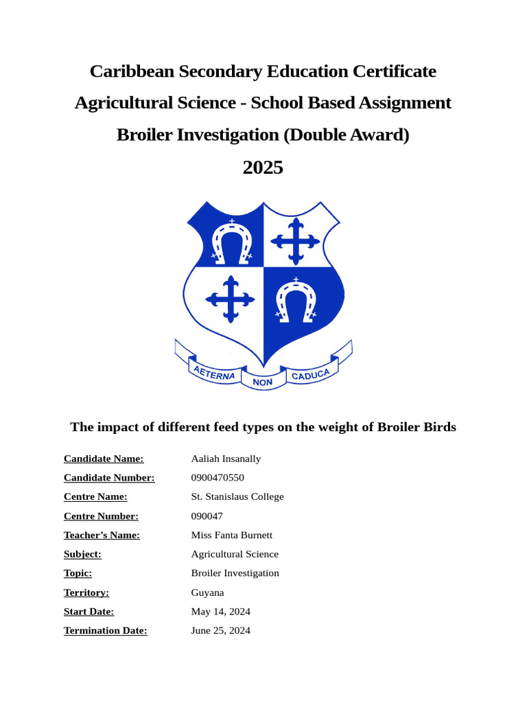 Broiler Weight Gain: Feed Comparison | PDF | Broiler | Poultry Farming