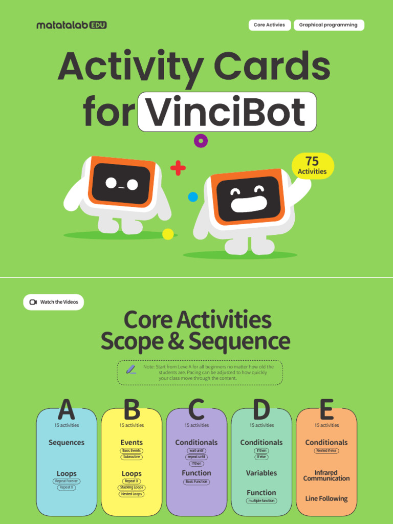VinciBot Programming Activities Guide | PDF | Control Flow | Computing