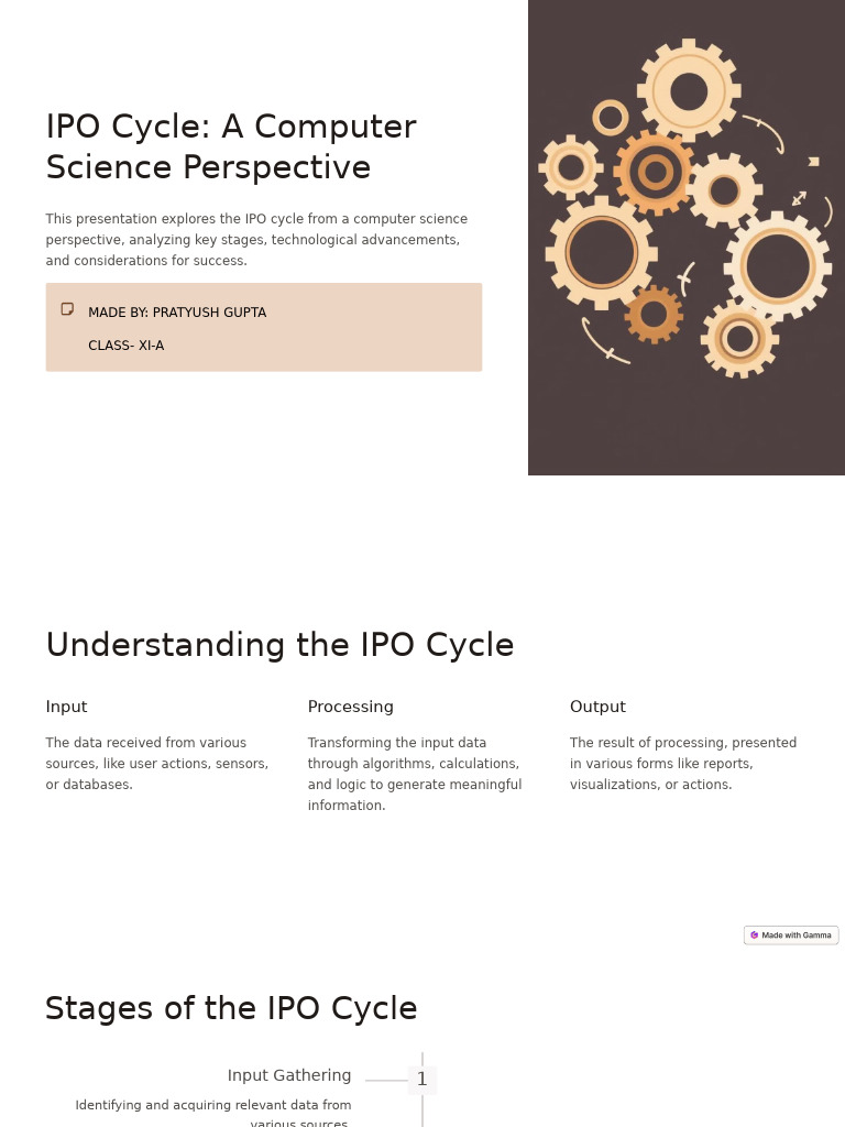 IPO Cycle A Computer Science Perspective | PDF | Input/Output | Data