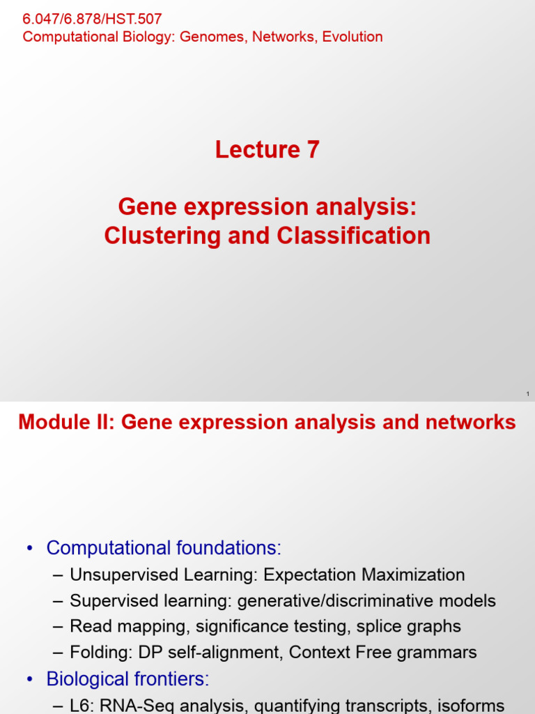 MIT6 047F15 Lecture07 | PDF | Cluster Analysis | Support Vector Machine