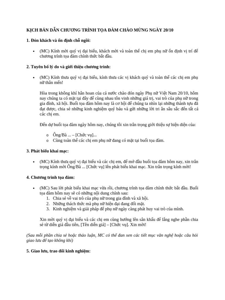 Mau Kich Ban Chuog Trinh Toa Dam | PDF