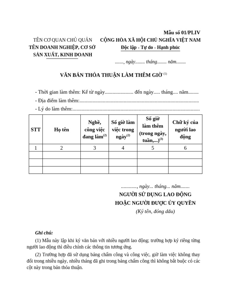 Mẫu số 01 -PLIV | PDF