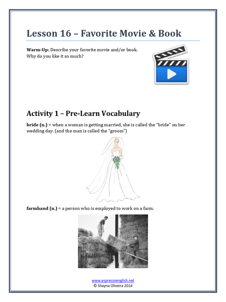 16 Favorite Movie Book | PDF