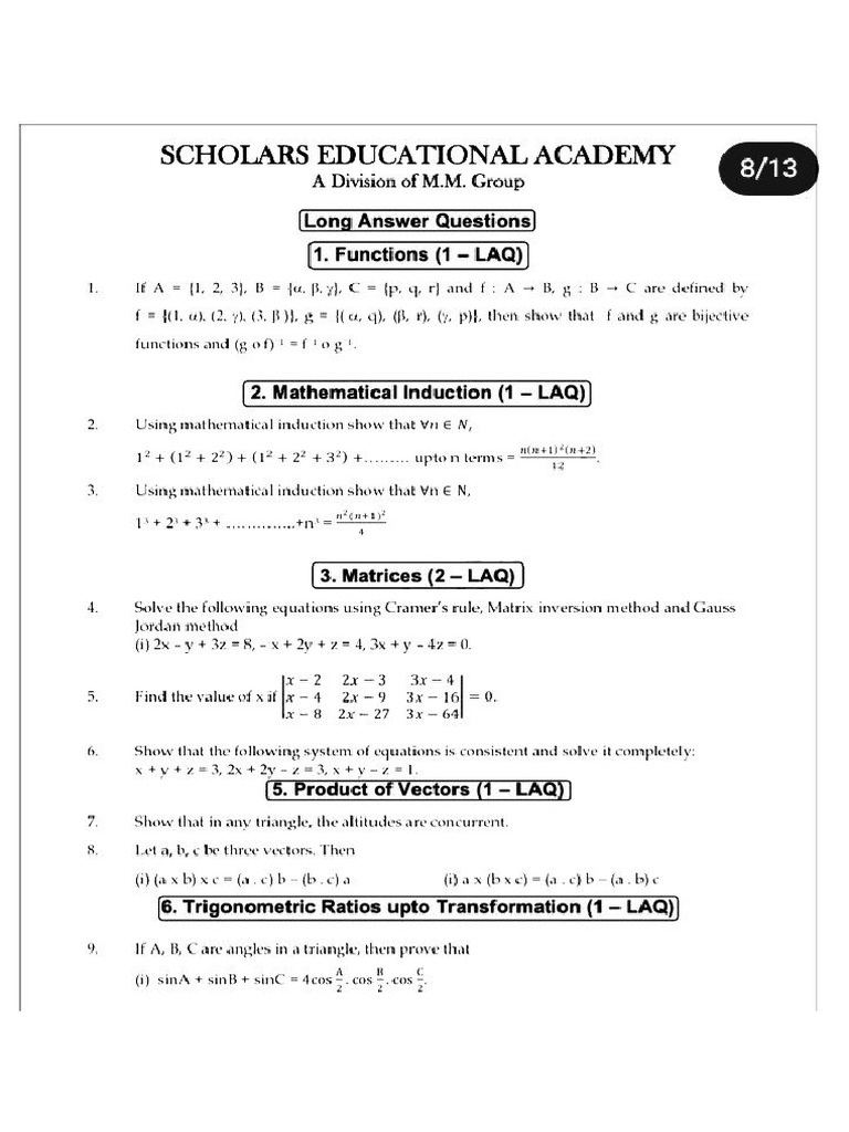 Maths 1a Imp | PDF