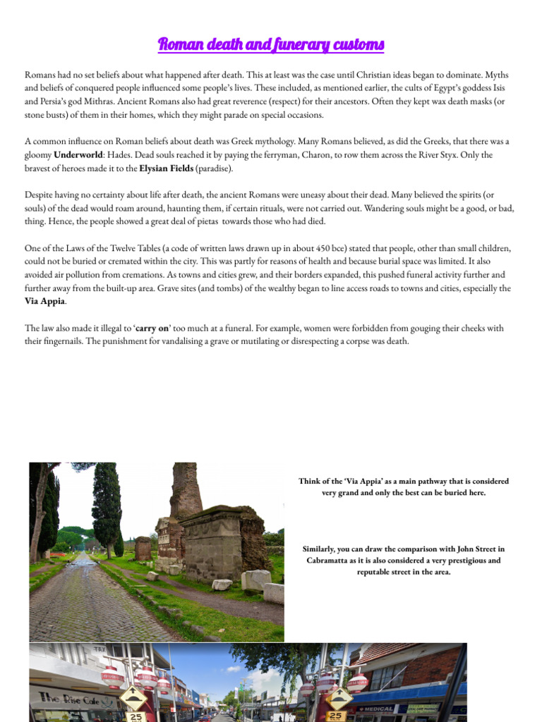 Roman Death and Funerary Customs | PDF | Funeral | Burial