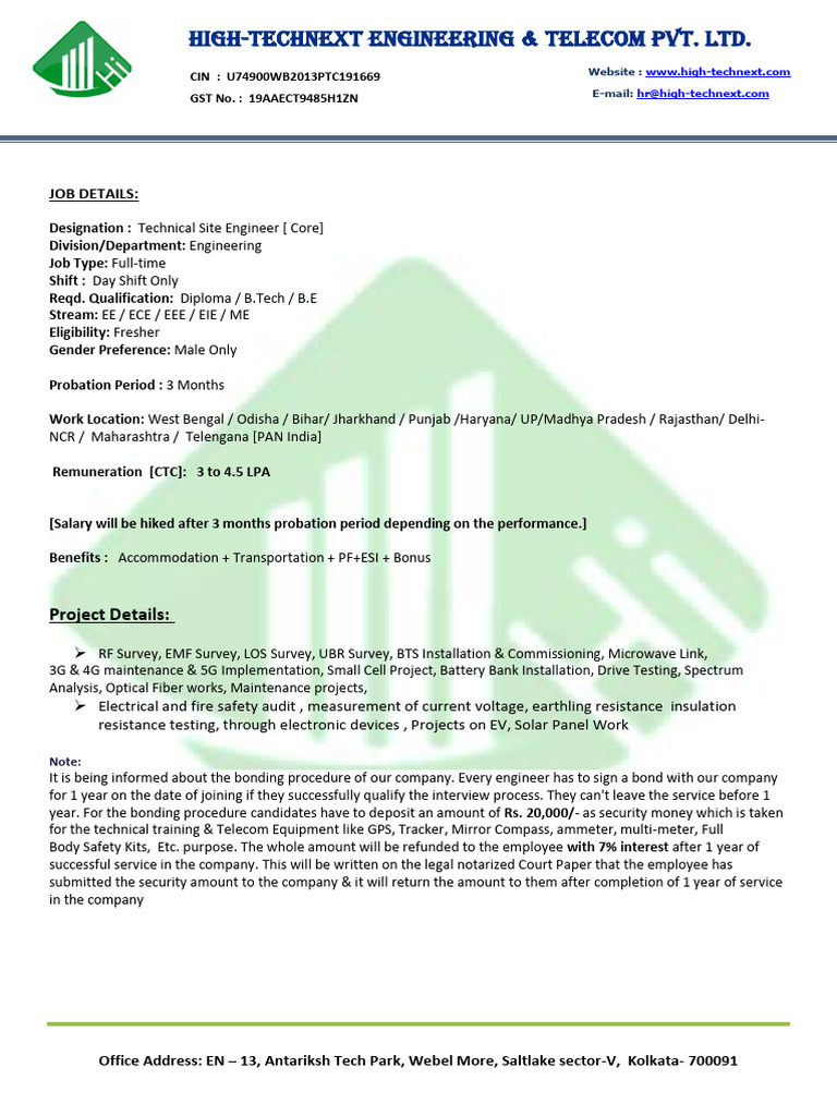 JOB DETAILS - High-Technext Engineering 2025 - 250423 - 130552 | PDF | Electricity | Electronics